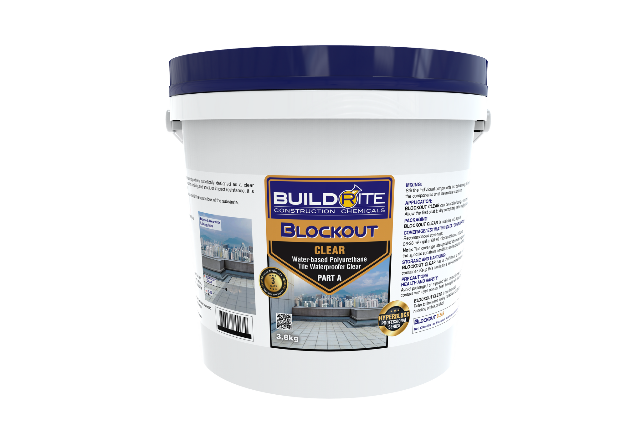 BUILDRITE BLOCKOUT CLEAR Water-based Polyurethane Tile Waterproofer Cl ...