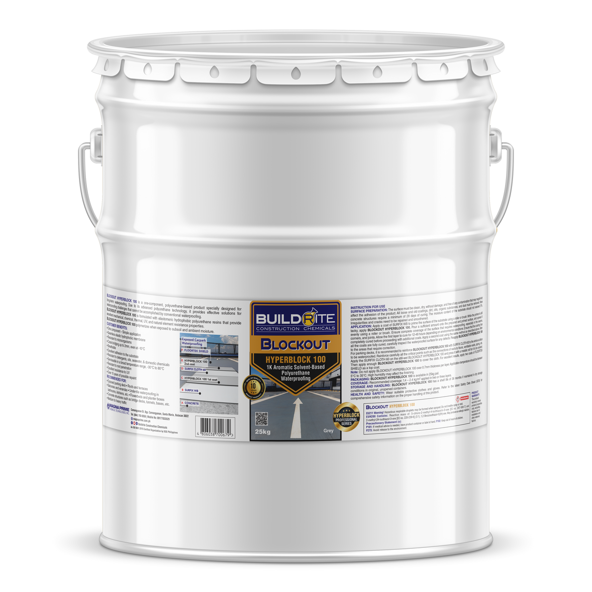 BUILDRITE HYPERBLOCK 100 GRAY – Magna Prime Shop